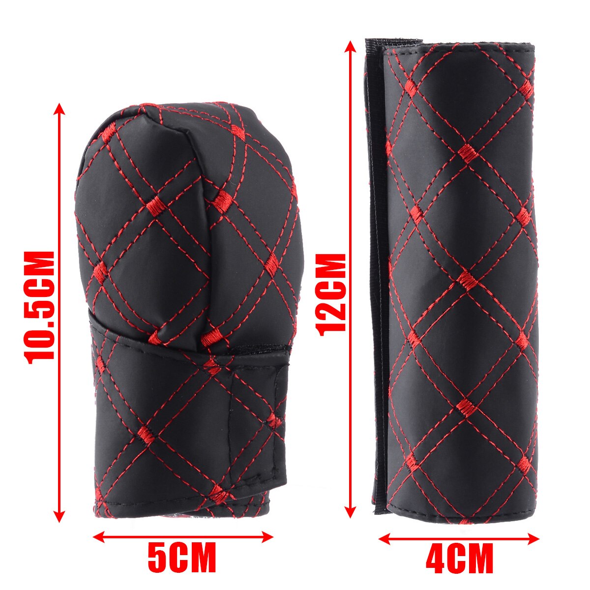 2 In 1 Set Auto Handrem Grips Faux Lederen Pookkno... – Grandado