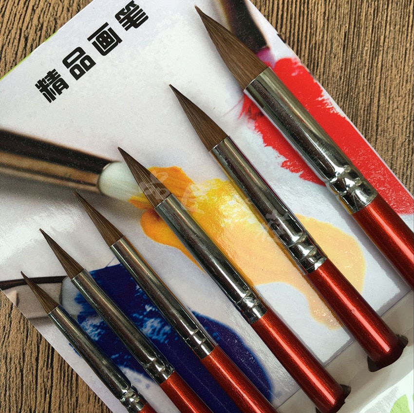 6Pcs Top Grade Value Kolinsky Sable Hair Round Poi... – Grandado