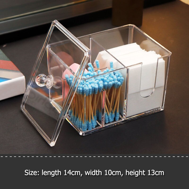 Acrylic Waterproof Storage Box Cotton Swab Pads Du... – Vicedeal