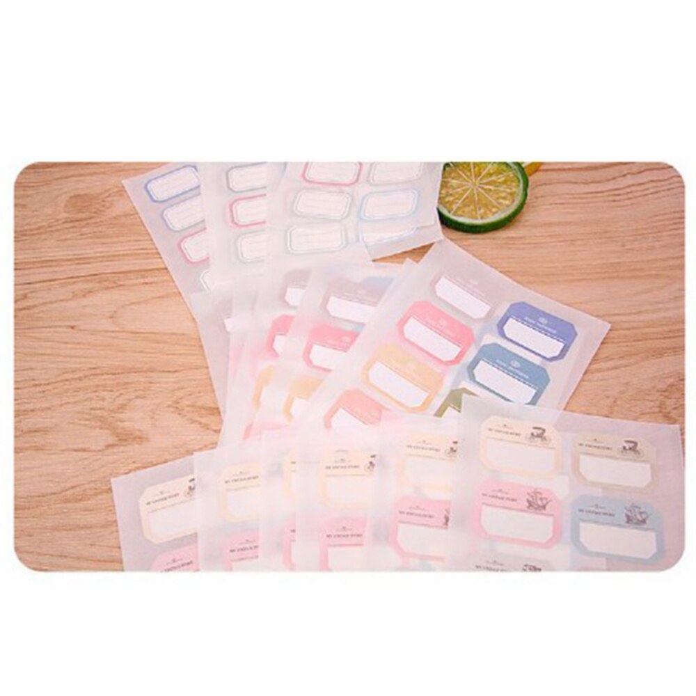 1 Pack 6 Sheets Self-Adhesive Name Tags Plain Name... – Grandado