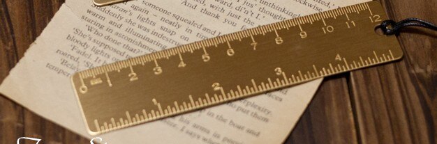 Travelers' notebook brass ruler bookmark letter a ... – Vicedeal
