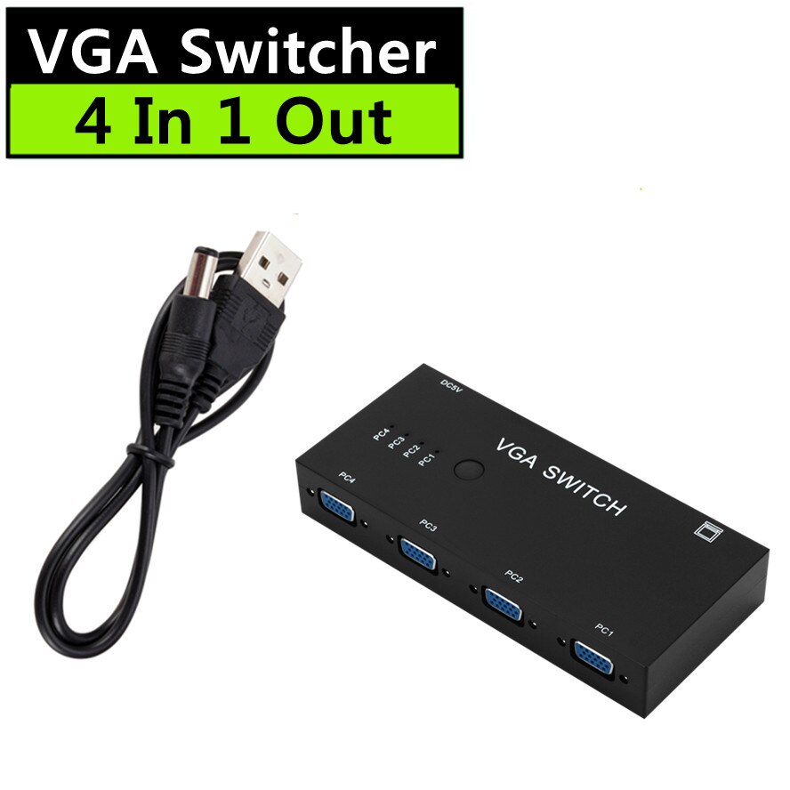 Vga Switch 4 In 1 Out Vga Video Switcher Converter... – Grandado