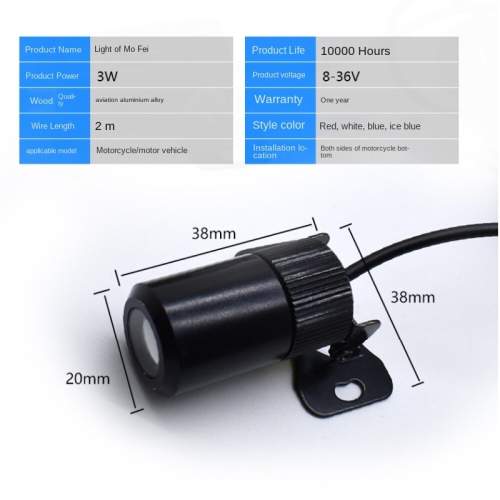 LED Projector Advertising Courtesy Lamp Applicable to Motorcycle ...