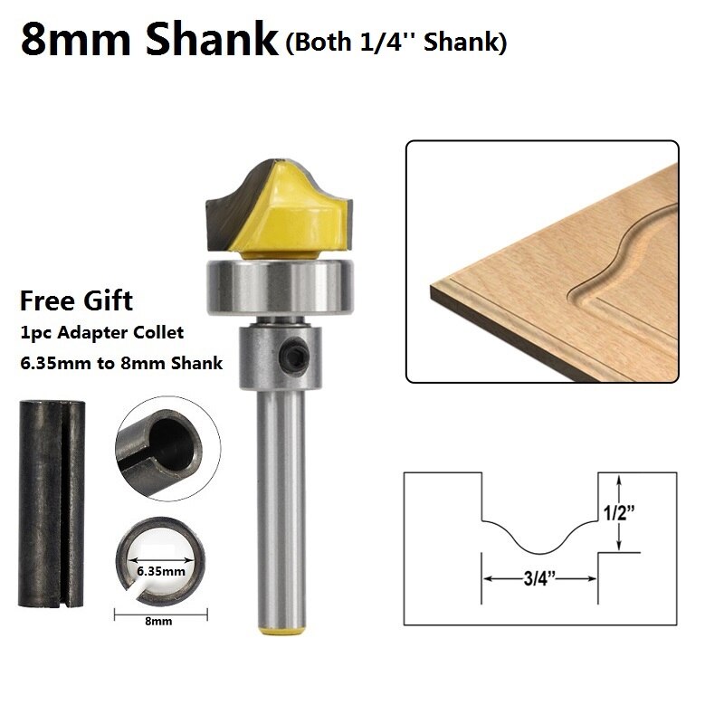 1pc 1/4'' 1/2'' 8mm Shank 3/4'' Diameter Faux Pane... – Grandado