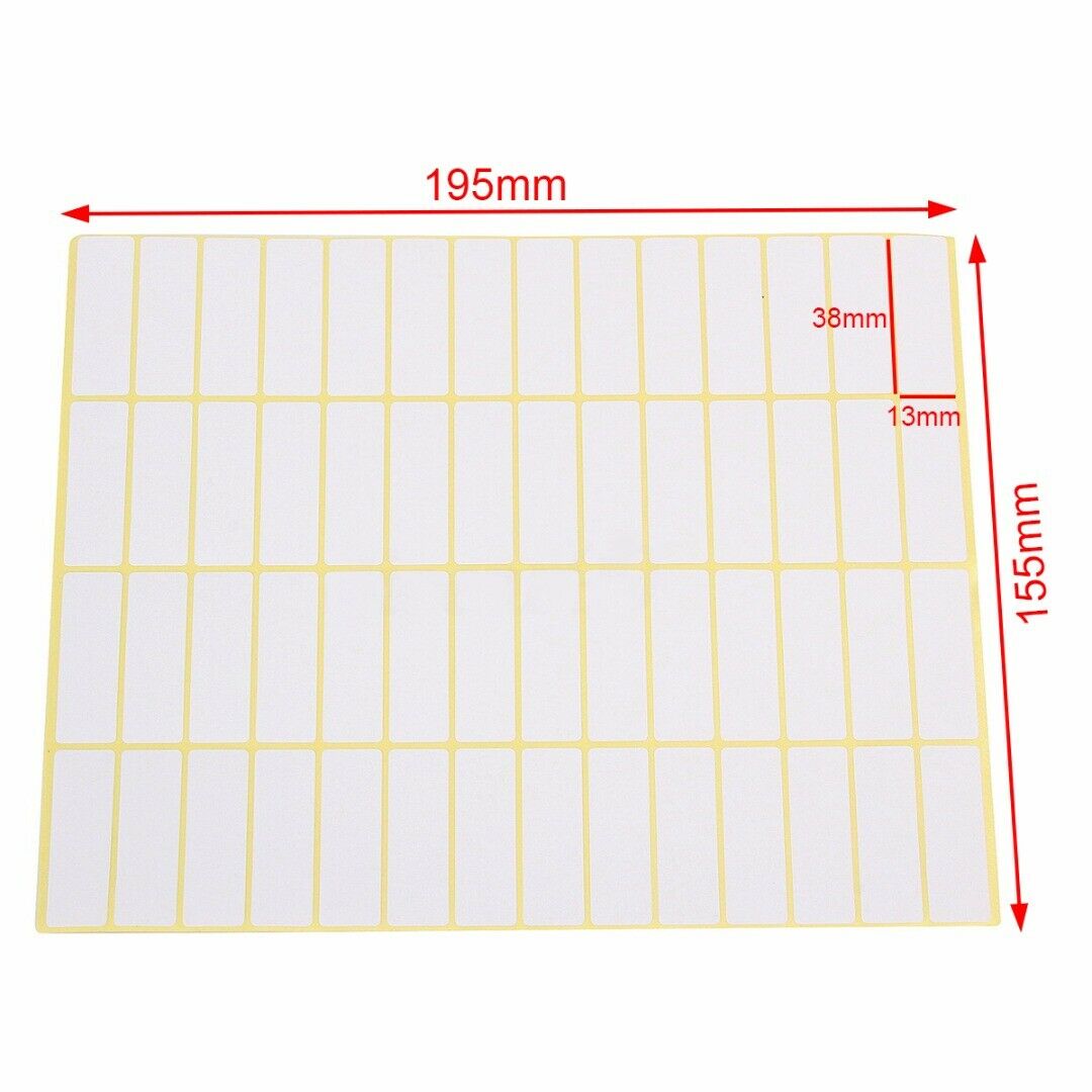 840 white adhesive label 13x38 mm price blank whit... – Vicedeal