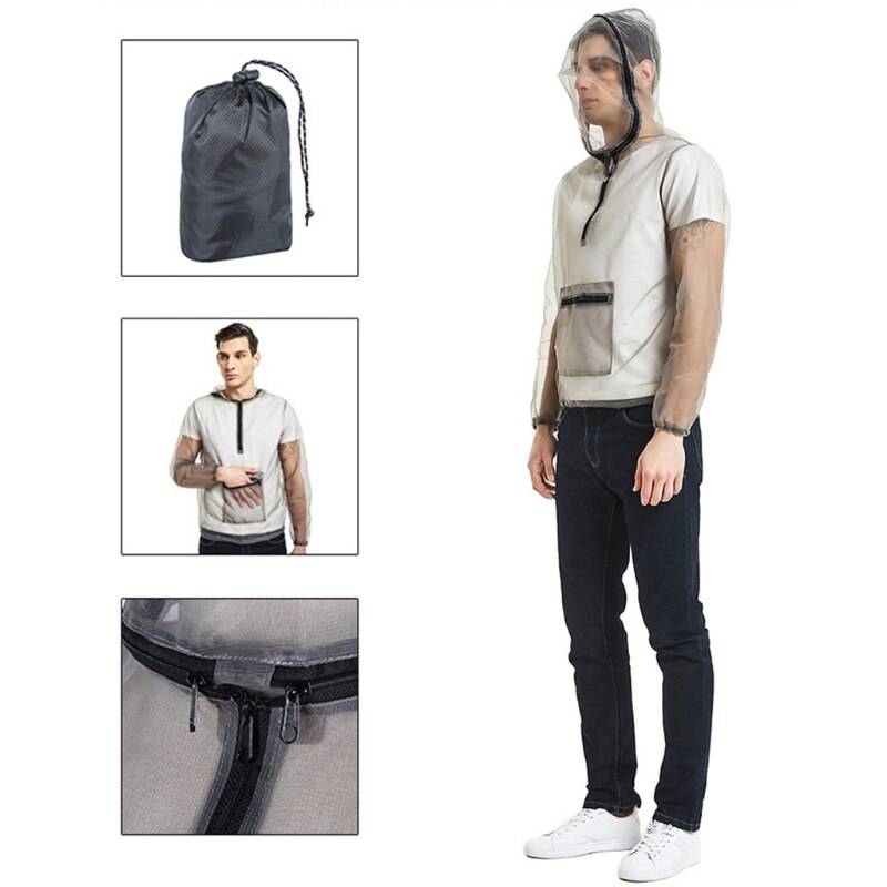 Mos-quito-Proof Mesh Hooded Jacket Outdoor Fishing... – Grandado