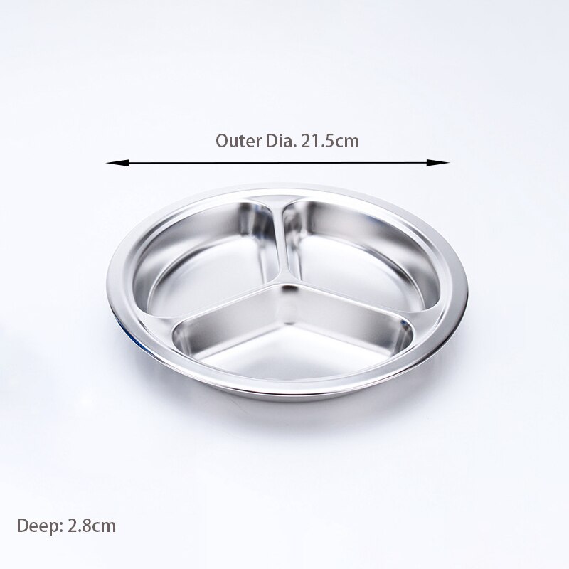 3 Sections Divided Round Dinner Plate Hotel Restau... – Grandado