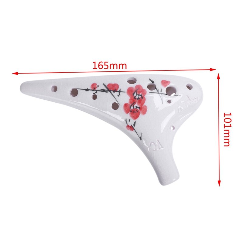 Porzellan Keramik Ocarina Flöte 12-Loch Alto C Ac ... – Vicedeal