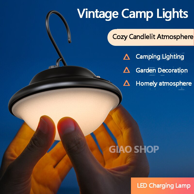 The Outdoor Retro Camping Portable Lantern USB Rec... – Grandado