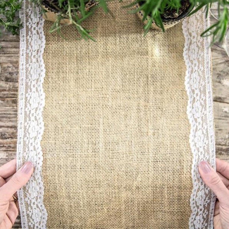 Burlap roll table runner chair sash Cutlery Pouch ... – Grandado