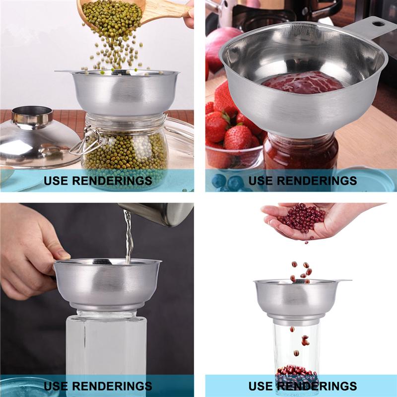 1pc Stainless Steel Square Wide Mouth Funnel Large... – Vicedeal