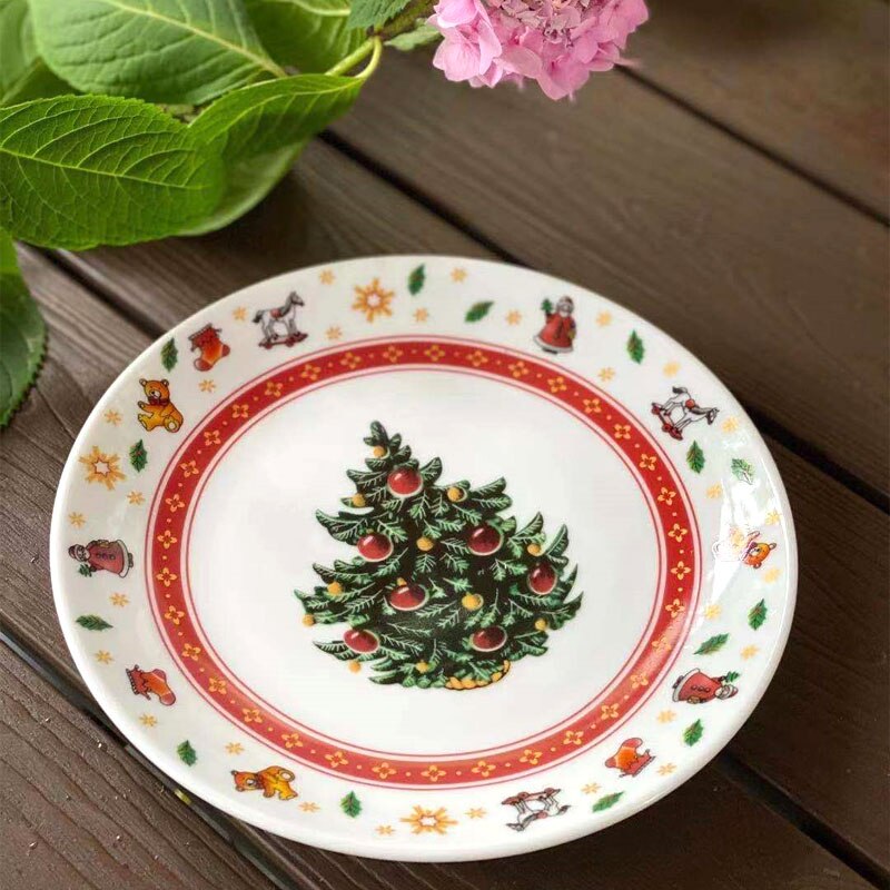 Christmas Salad Plate Festive Western Food Plates ... – Vicedeal