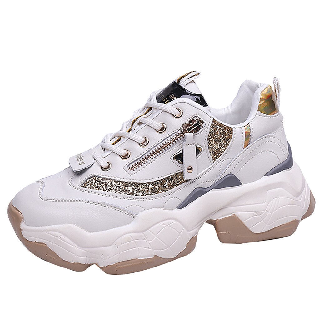 Woman Sneakers Cross-tied Mixed Color Breathable R... – Vicedeal