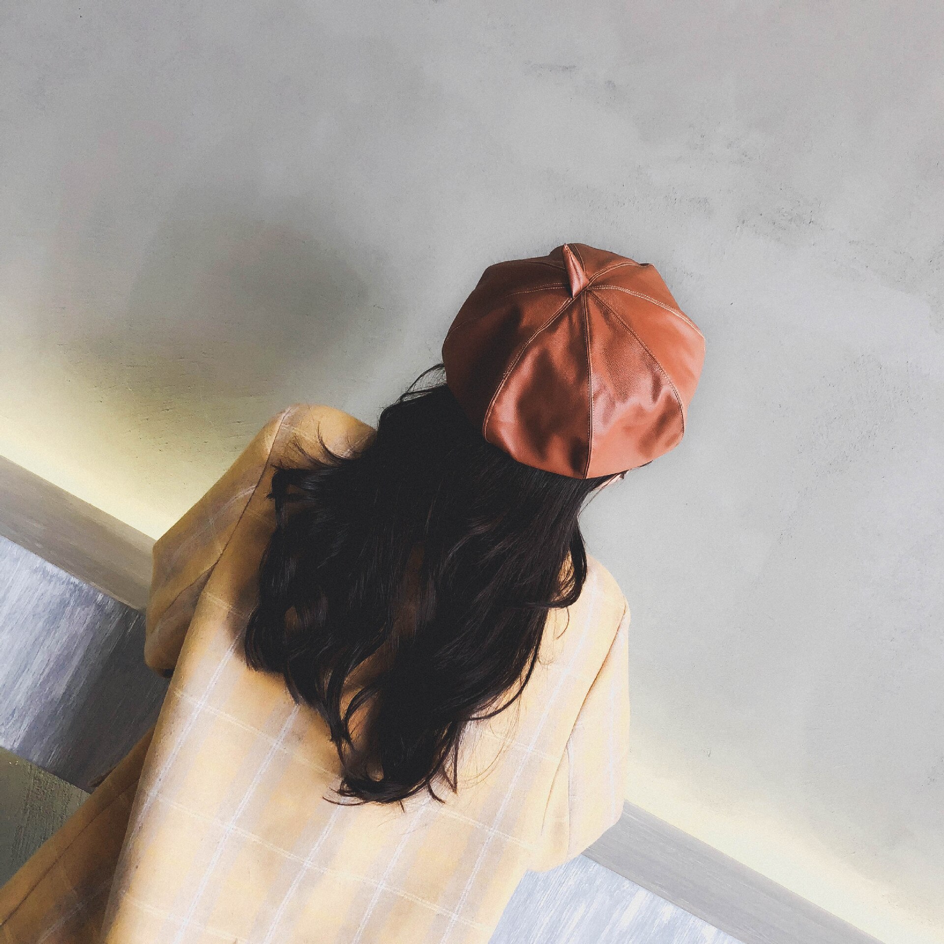 PU Leather Octagonal Cap Newsboy Cap Retro Literar... – Vicedeal