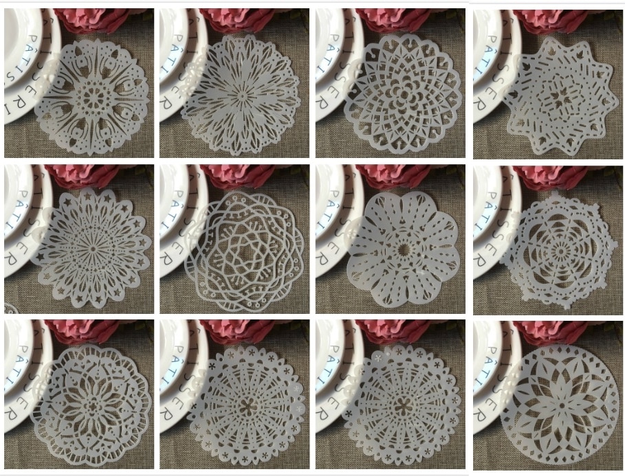 12Pcs/Set 15cm Mandala Round Geometry DIY Layering... – Grandado