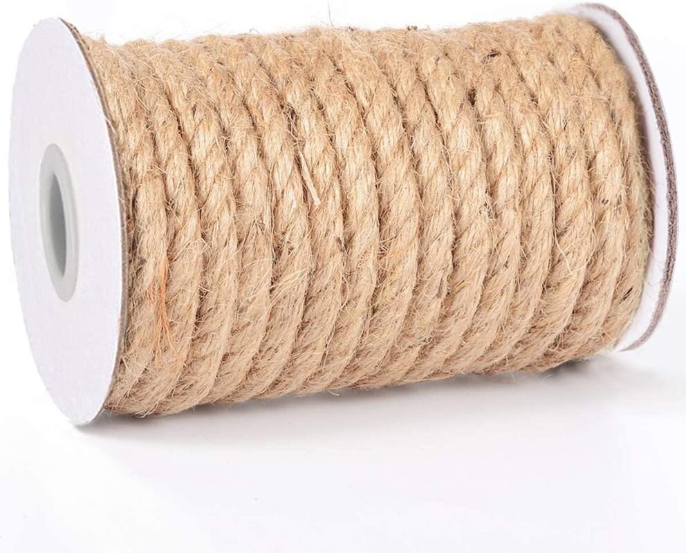 8mm Natural Jute Rope Heavy Duty Twine Hemp Twiste... – Grandado