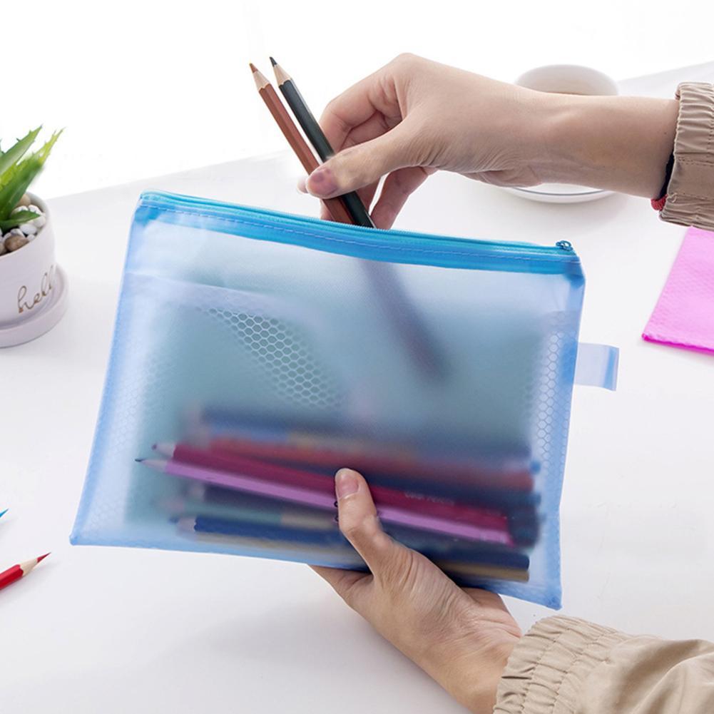 A5 Plastic Gridding Waterproof Zip Bag Pouch Bag B... – Vicedeal