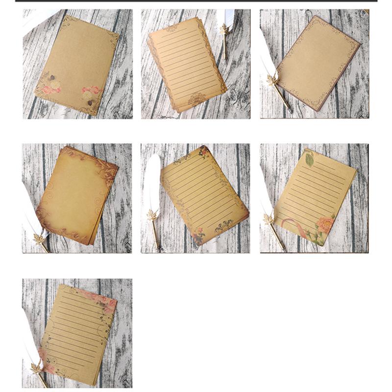 56Pcs Kraft Paper Retro Writing Paper Vintage Lett... – Vicedeal