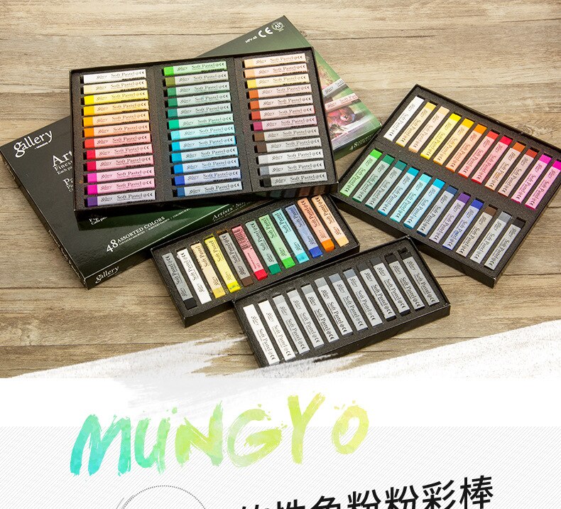 48 Color Soft Pastel Pen Colored Chalk Drawing Col... – Grandado