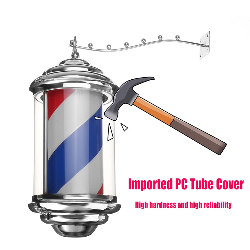 Retro Metal Stripes Rotating LED Light Hairdressin... – Grandado