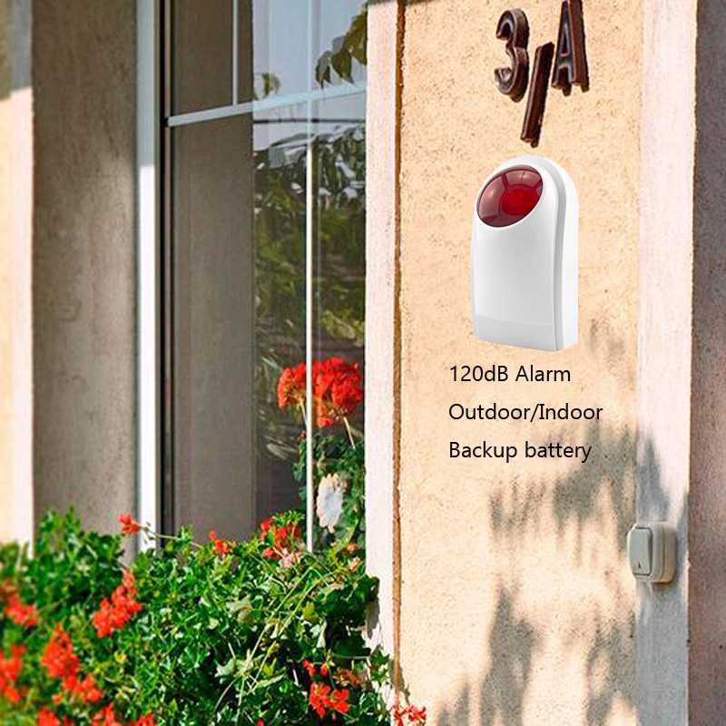 Wireless Flash Strobe Outdoor/Indoor Siren Red Lig... – Grandado