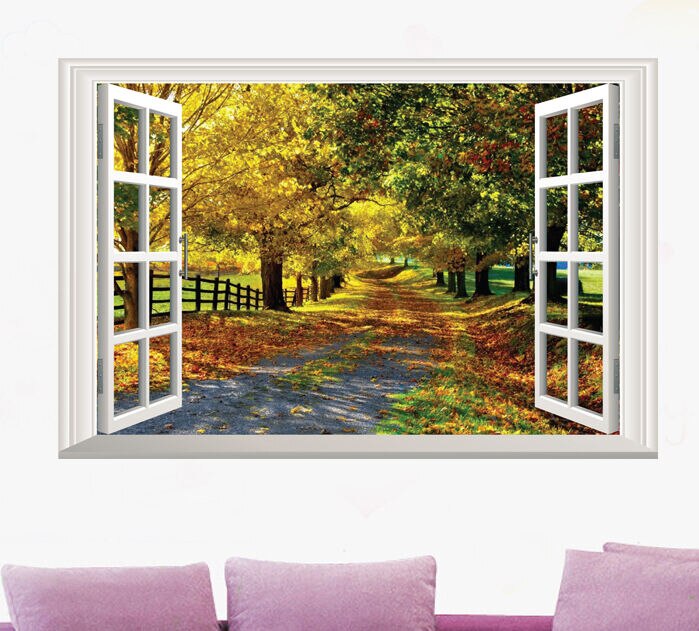 Home Decoration 3D Boulevard Maple Leaf Garden Vie... – Vicedeal