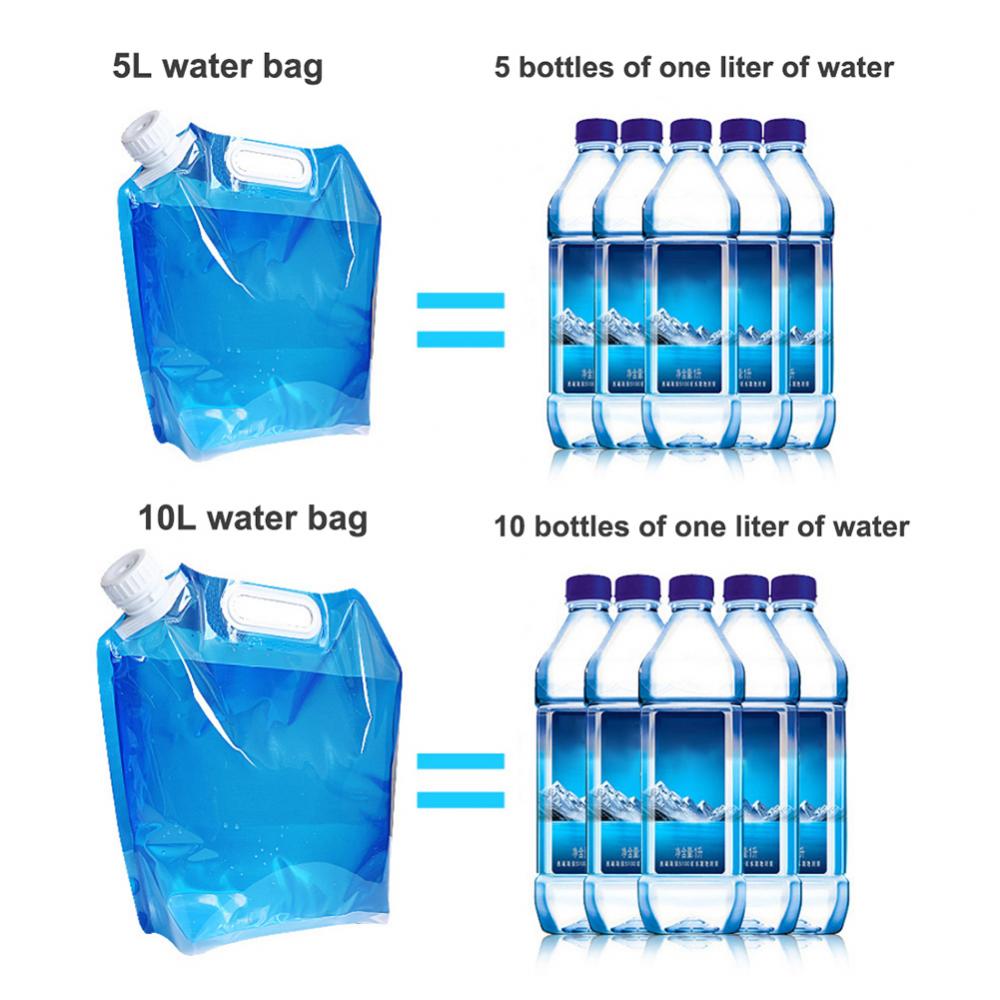 5L/10L Outdoor Camping Hiking Folding Water Bag Hy... – Grandado