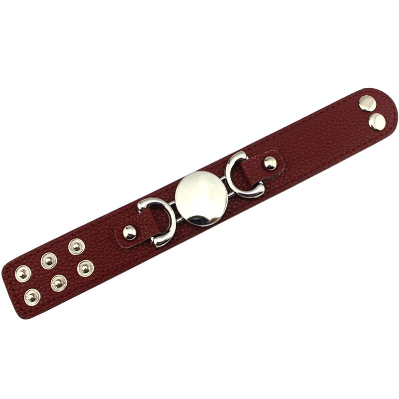 B1596 monogram blank læder wrap manchet armbånd ti... – Grandado