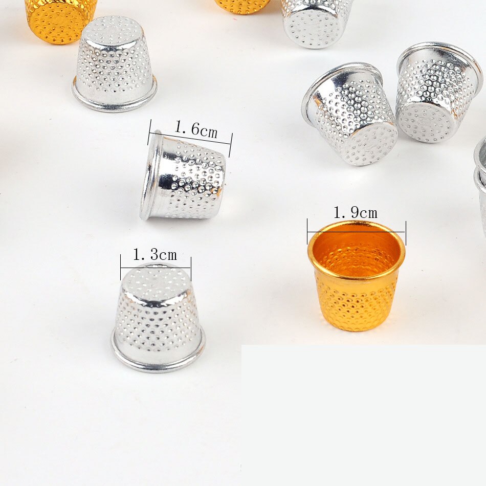 10 st silver guldfärg sy fingerborg metall fingers... – Grandado