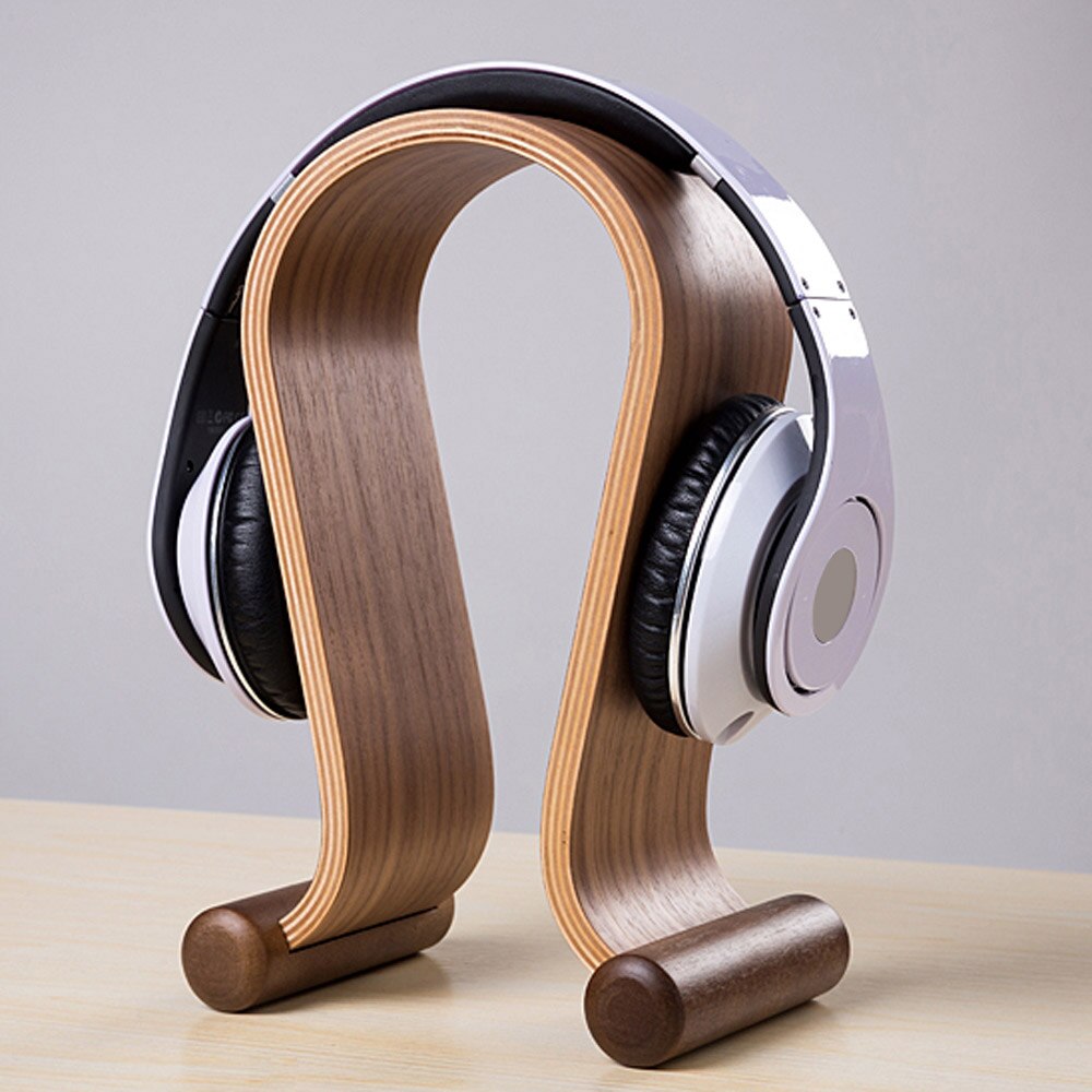 Wooden Walnut Wood Headphone Gaming Headset Displa... – Grandado