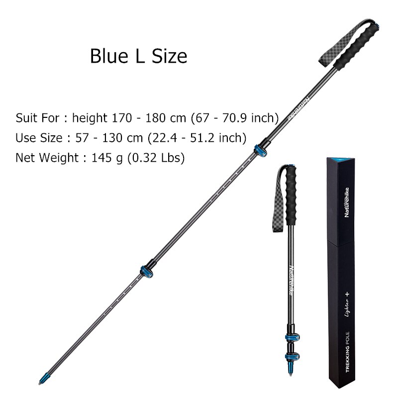 Naturehike Carbon Fiber Walking Pole Folding Walki... – Grandado