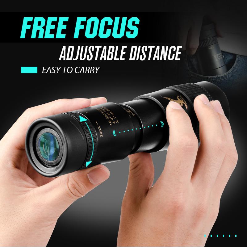 Rubber Monocular Telescope 4K 10-300X40 Super Tele... – Vicedeal