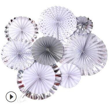 8pcs/lot Rose Gold Tissue Paper Fans Flowers Balls... – Grandado