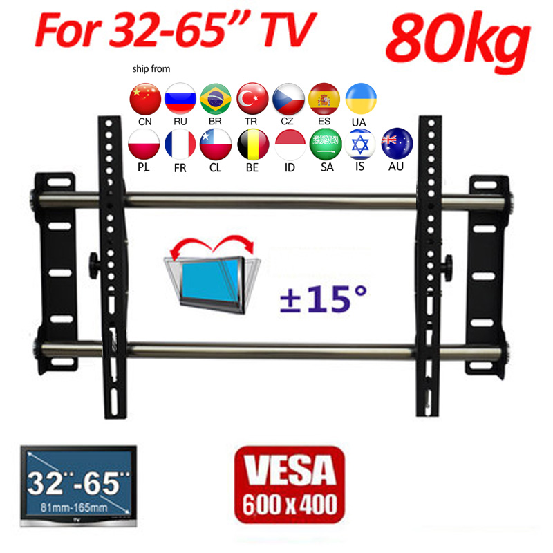 super stainless vesa 600x400 tv bracket 32-65 tilt... – Grandado