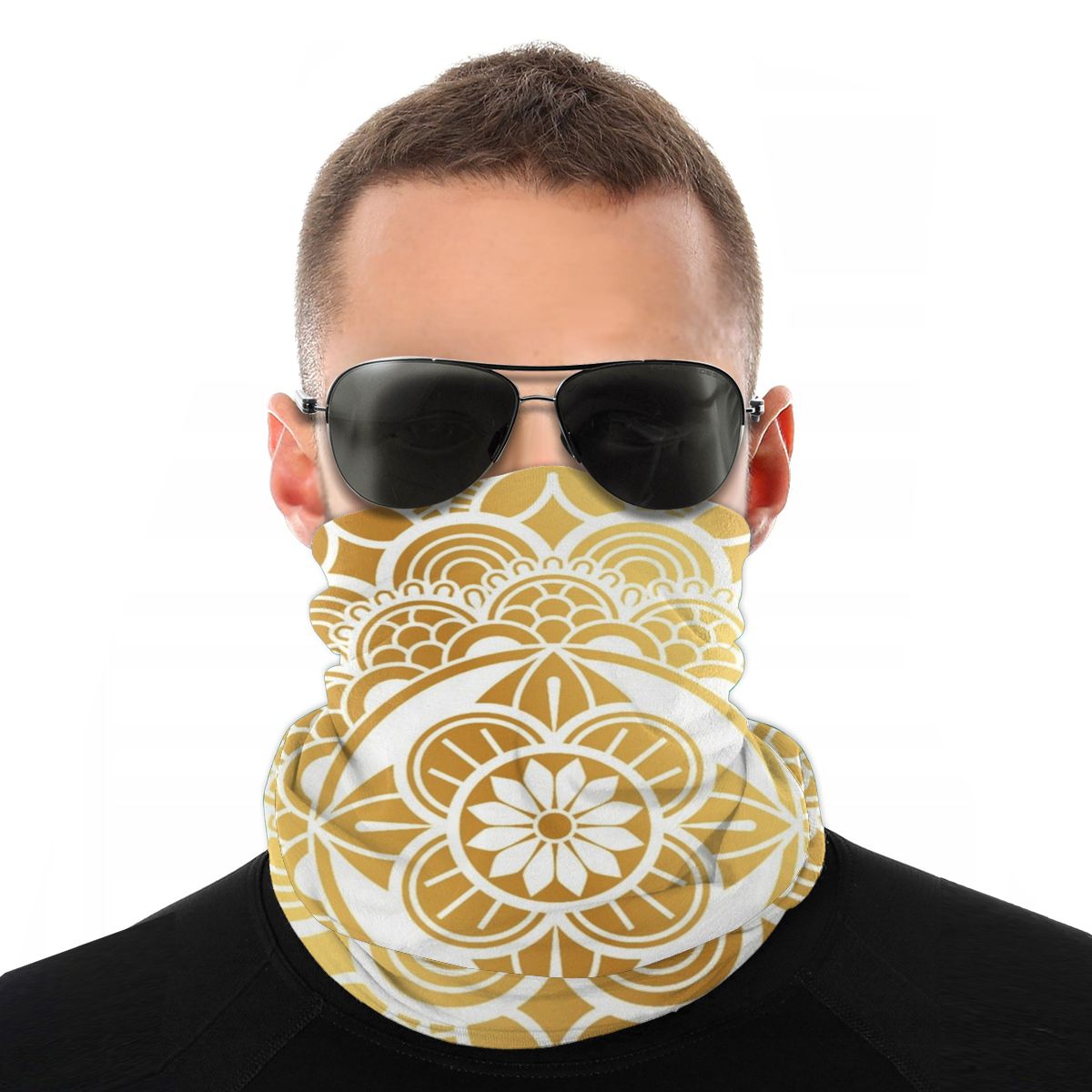 Gold Mandala Magic Scarf Neck Face Mask Unisex Nec... – Vicedeal