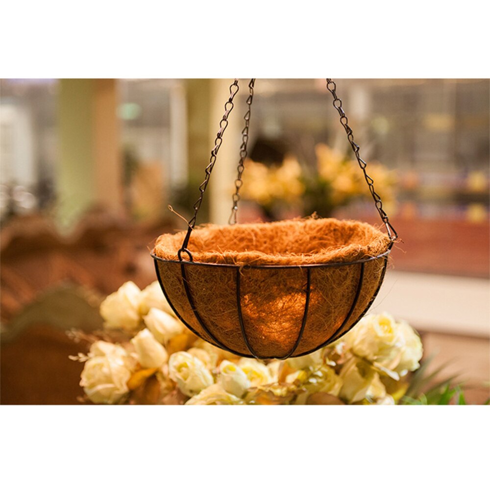 8 Inch Metal Hanging Planter Coconut Basket Round ... – Grandado