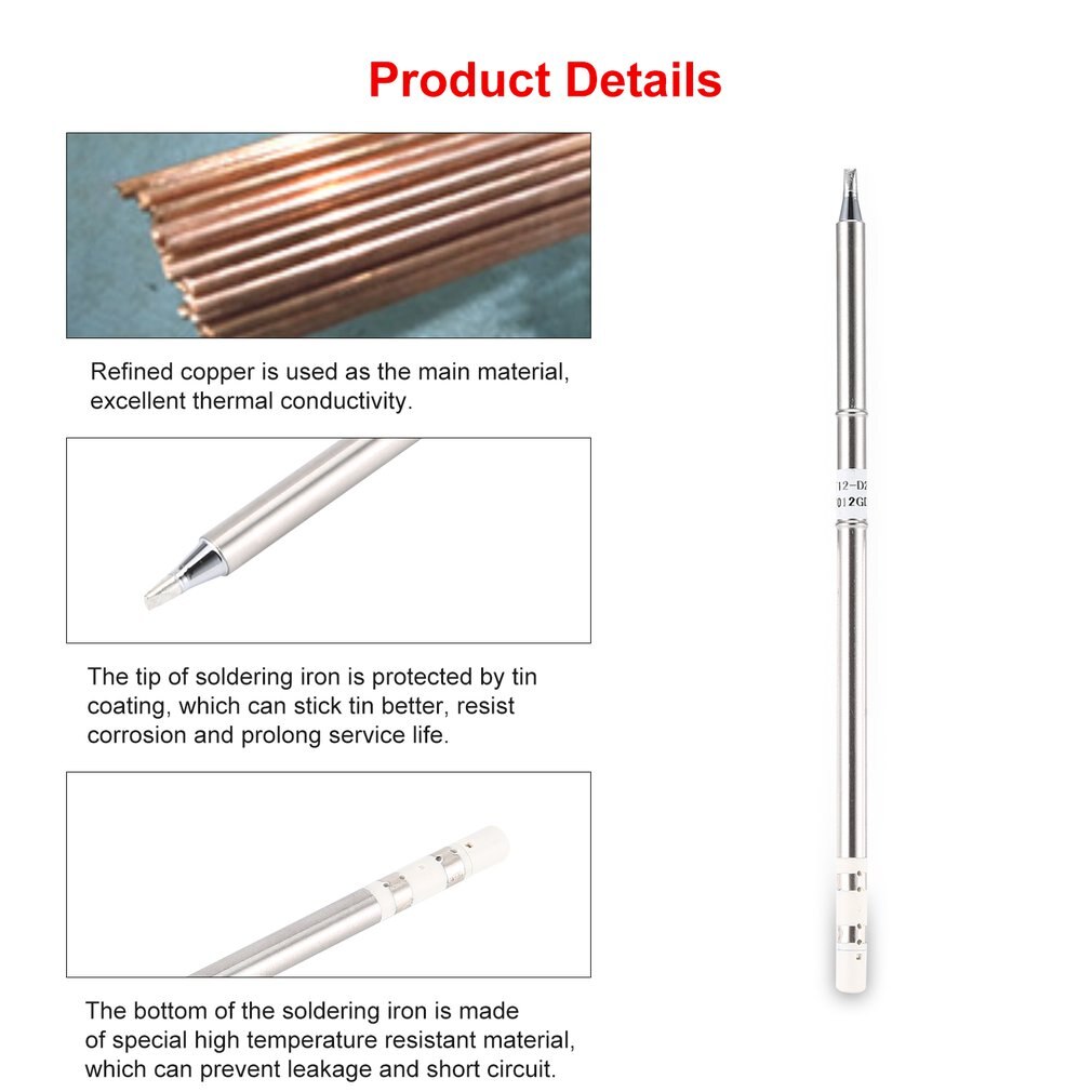 T12 Electronic Soldering Iron Tip T12-D24 High-gra... – Grandado