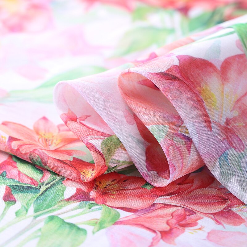 Digital inkjet silk linen fabric dress cheongsam c... – Grandado