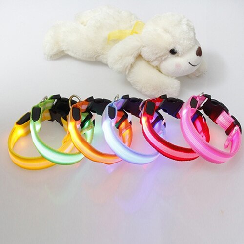 LED Light Puppy Dog Cats Collars Night Safety Flas... – Vicedeal