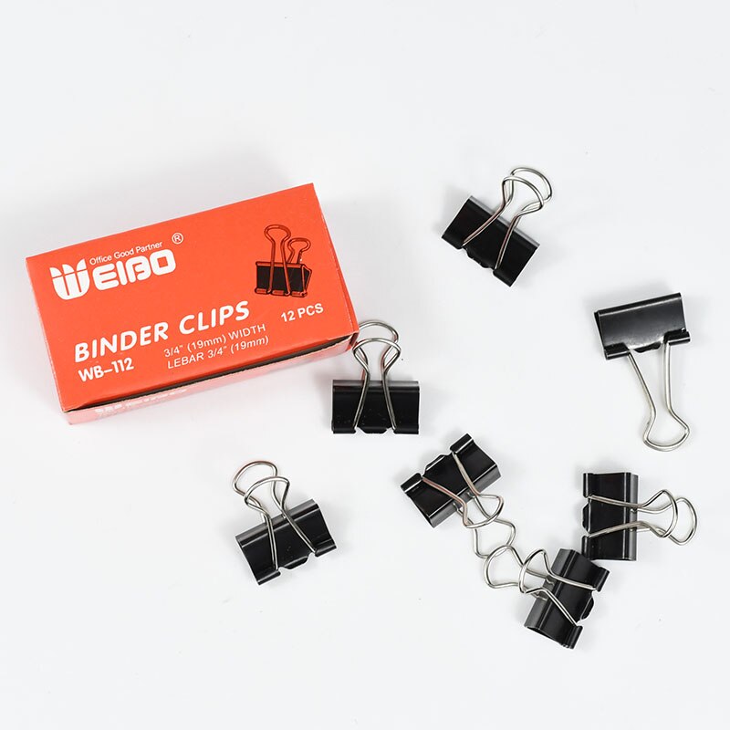 112Metal Binder Clips Black Clips 12Pcs Home Offic... – Vicedeal