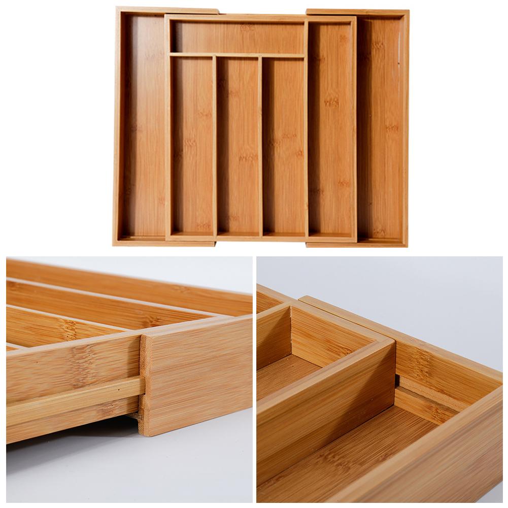 Expandable Cutlery Bamboo Drawer Organizer Cutlery... – Grandado