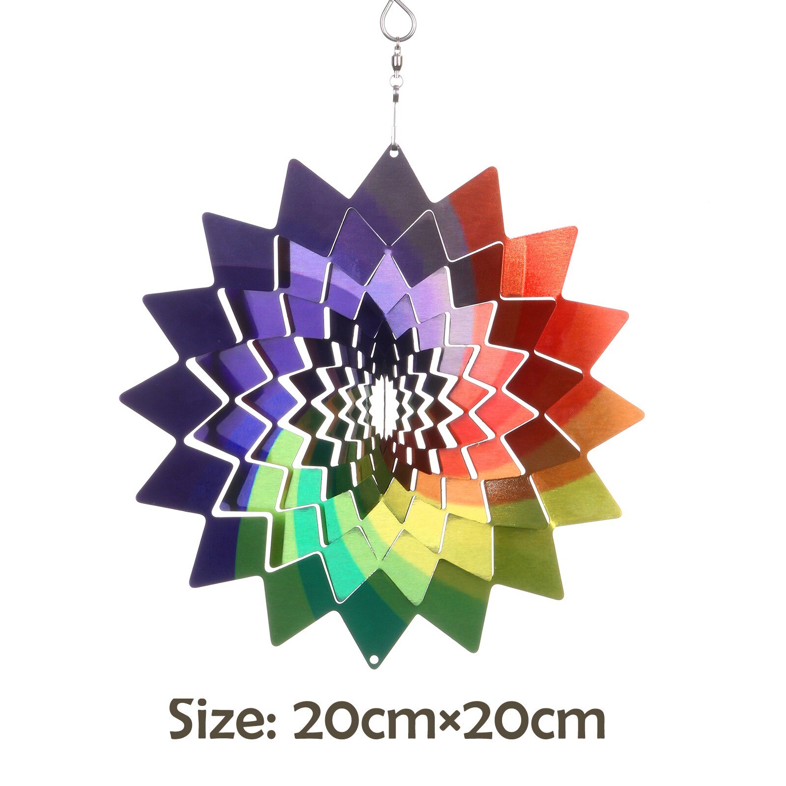 Stainless Steel Rainbow Colors Wind Spinner- 3D In... – Grandado