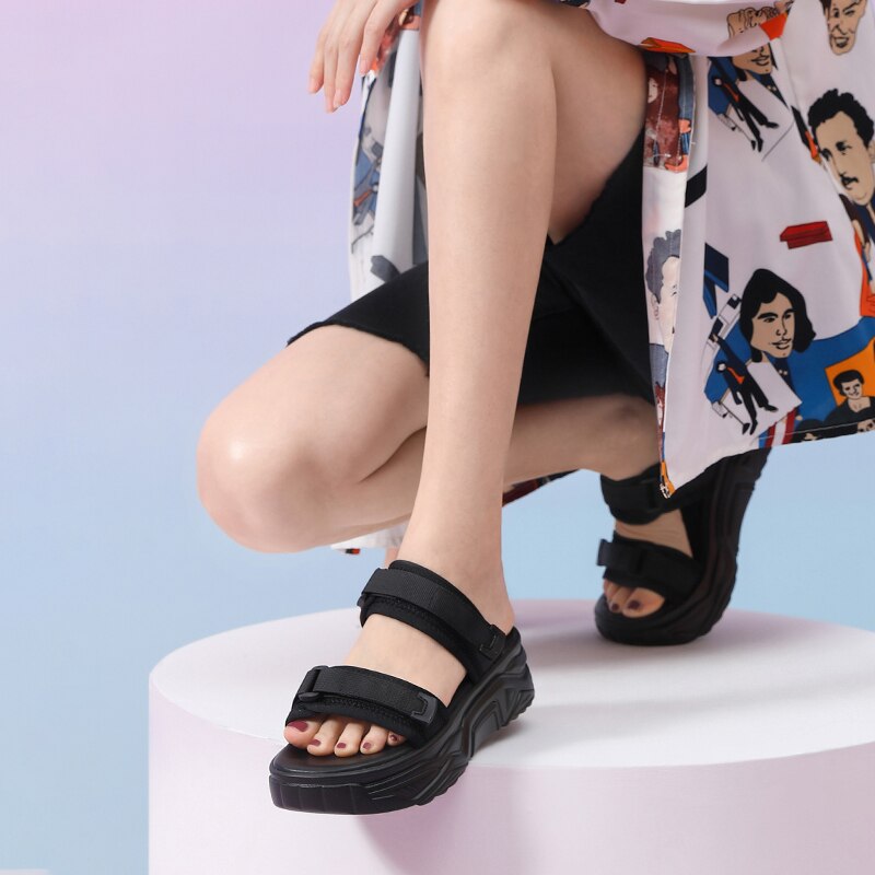 CAMEL Flat Platform Slippers Women Shoes Summer Fe... – Vicedeal