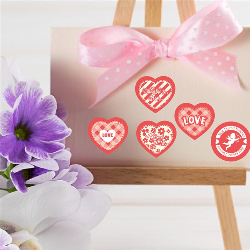 20 Sheets Valentine's Day Wrapping Stickers Heart-... – Grandado