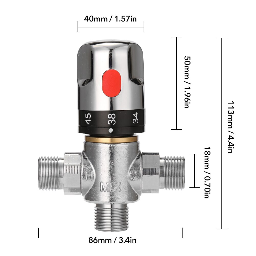 Adjustable Bathroom Brass Thermostatic Mixing Valv... – Vicedeal