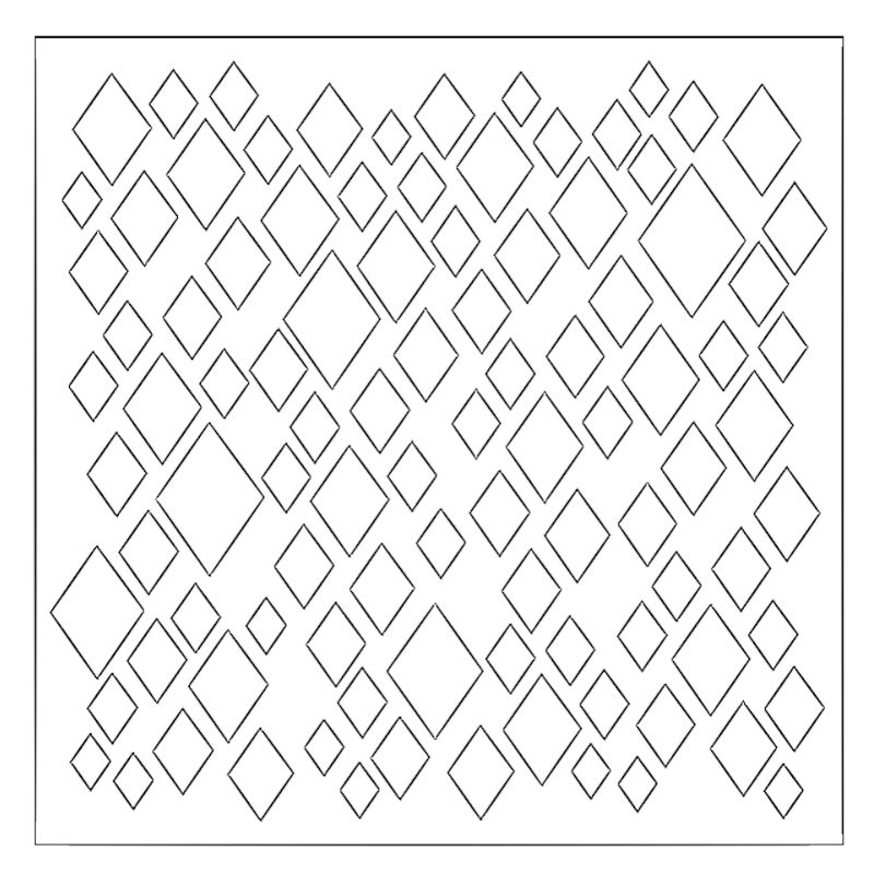 8*8inches Scattered Diamonds Stencil For DIY Scrap... – Grandado