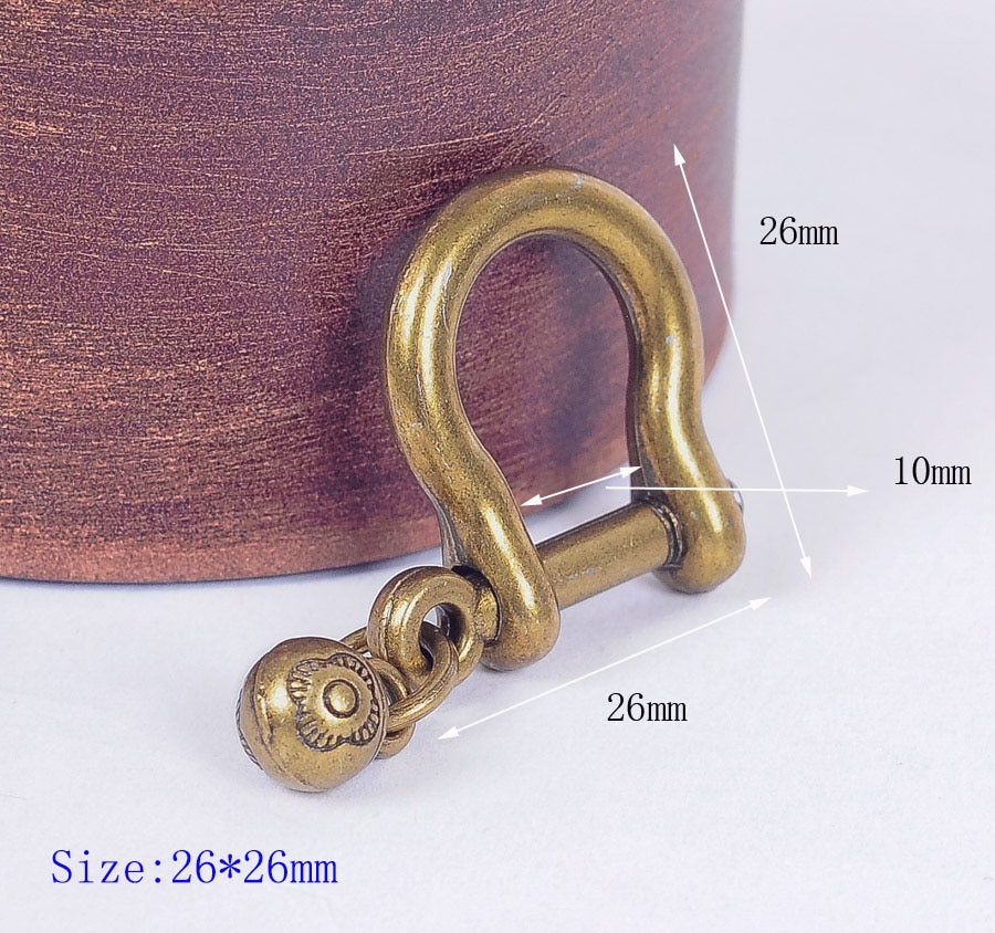 5 pcs Vintage Brass D Shackle Joint Connect Key Ch... – Grandado