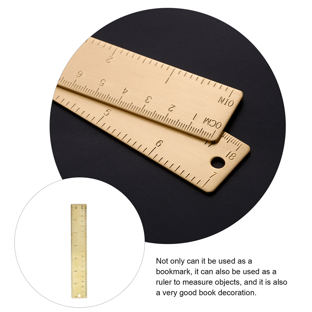 Retro Style Straight Ruler Double Scale Measuring ... – Vicedeal