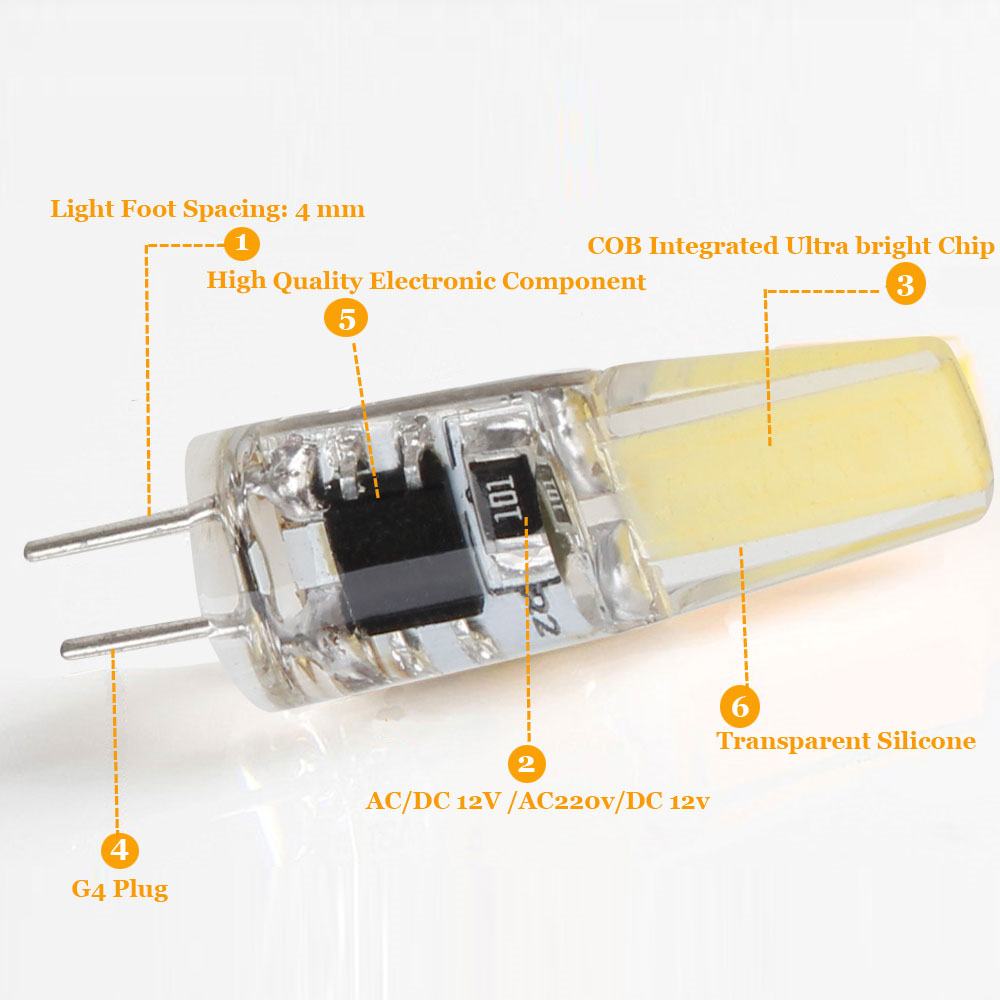 5 Stks/partij COB G4 Lamp LED 7 W LED Lamp Kristal... – Grandado 5 Stks/partij COB G4 Lamp LED 7 W LED Lamp Kristal... – Grandado