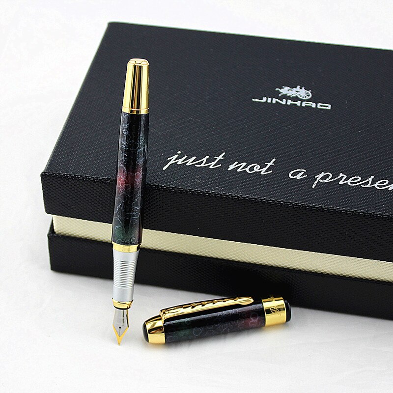 JINHAO 250 black gold fountain pen luxury office i... – Grandado